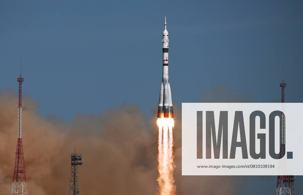 Kazakhstan Russia Space 8896966 08.04.2025 The Soyuz-2.1a launch vehicle carrying the Soyuz MS