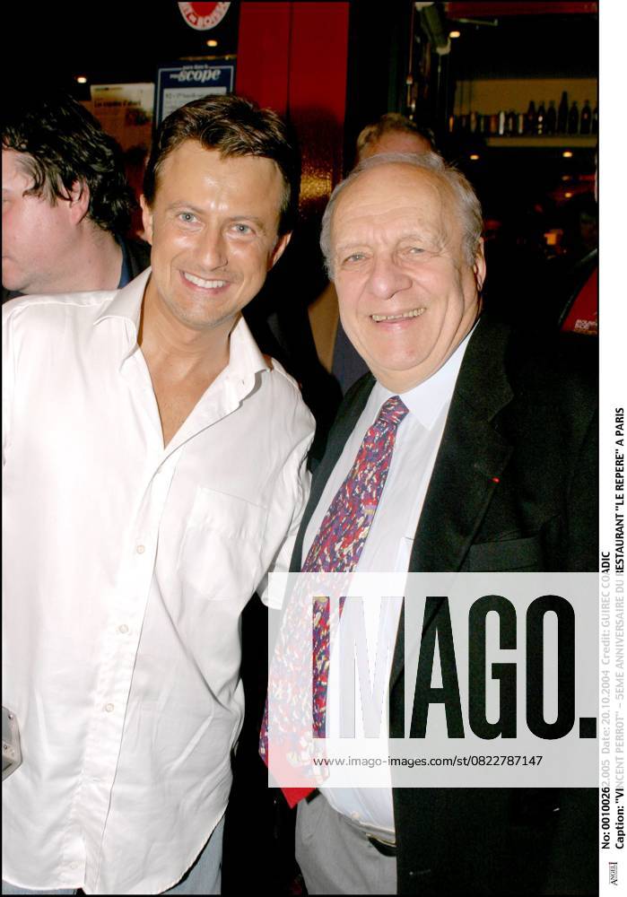 VINCENT PERROT 5EME Geburtstag VON Restaurant der REPERE A Paris Mann PRÄSENTATOR Pilot Plan