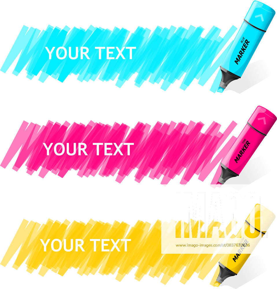 Colorful Marker Text Boxes A collection of vibrant, colorful marker ...